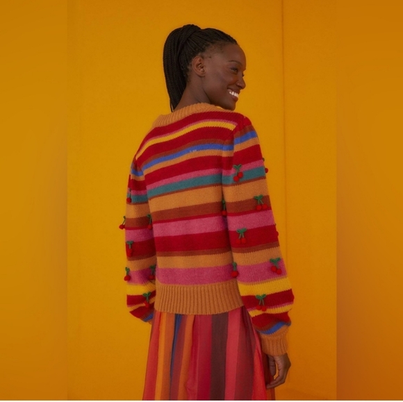 FARM Rio | Sweaters | Farm Rio Crochet Cherry Sweater | Poshmark